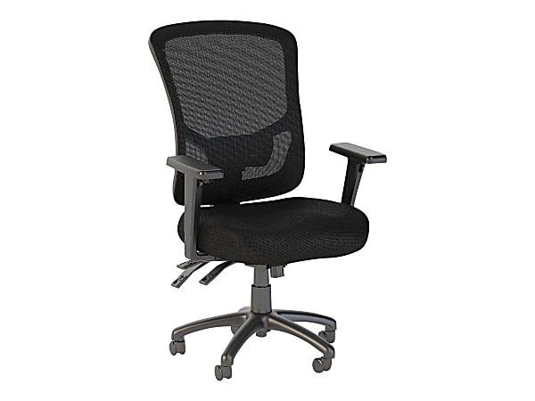 Bush Business Furniture Custom Comfort High Back Multifunction Ergonomic Mesh Office Chair Black Standard Delivery Office Depot