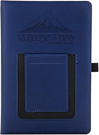 Custom Debossed Techno Phone Pocket Journal - Office Depot