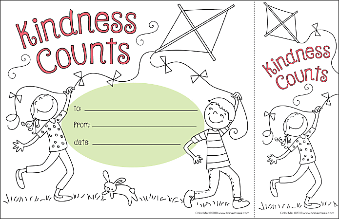Barker Creek Color Me Awards And Bookmarks Set Kindness Counts - Office ...