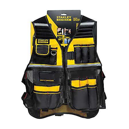 Stanley FATMAX Mesh Tool Vest One Size BlackYellow - Office Depot