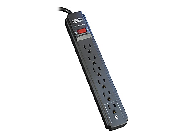 Tripp Lite Surge Protector Power Strip 6 Outlet 15 Cord Black 790 J ...
