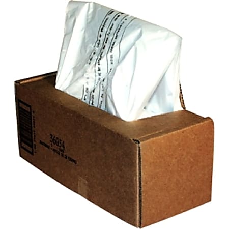 Fellowes Powershred Waste Bags 36054 Clear Carton Of 50 Bags - Office Depot