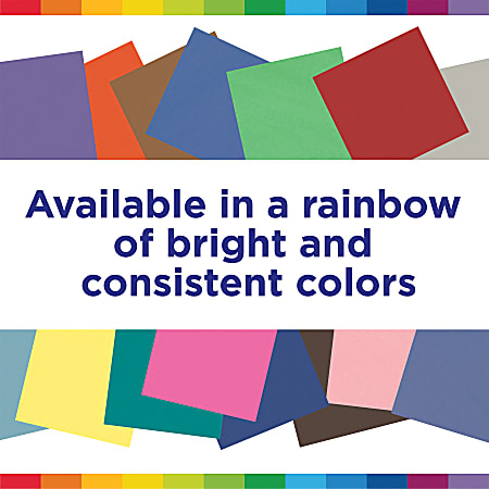 Prang Construction Paper Medium Weight 12 x 18 Bright White 50 Sheets ...