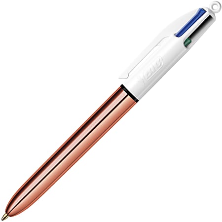 BIC 4 Color Shine Retractable Ballpoint Pens Medium Point 1.0 mm ...
