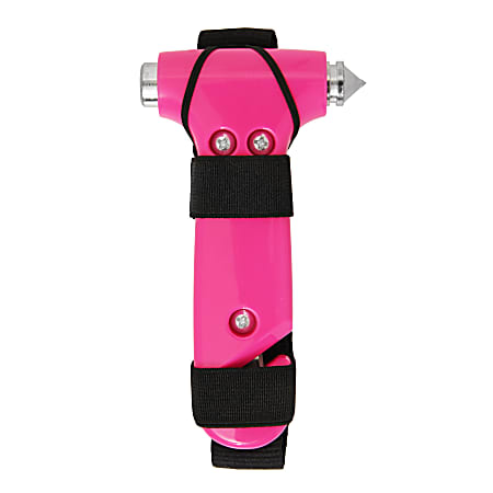 Super Cute Emergency Escape Hammer And Seatbelt Cutter Pink - Office Depot