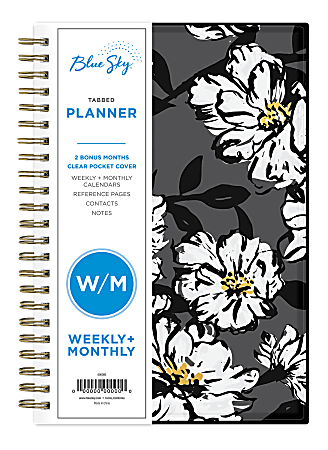 Blue Sky™ Create Your Own Weekly/Monthly Planner, 5" x 8", Baccara Dark ...