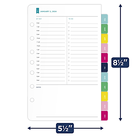 Simplified by Emily Ley for AT A GLANCE 1 Page Per Day Refills 5 12 x 8 ...