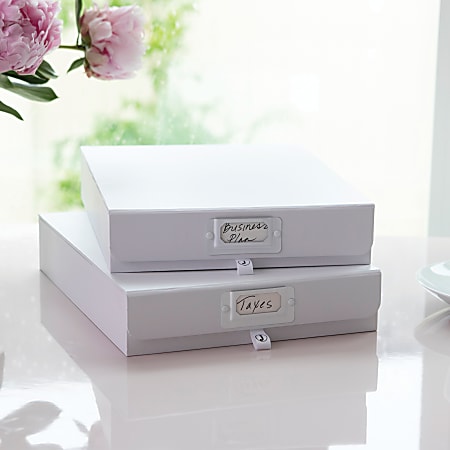 Realspace Standard Duty Document Storage Box 12 x 2 14 x 9 14 White ...