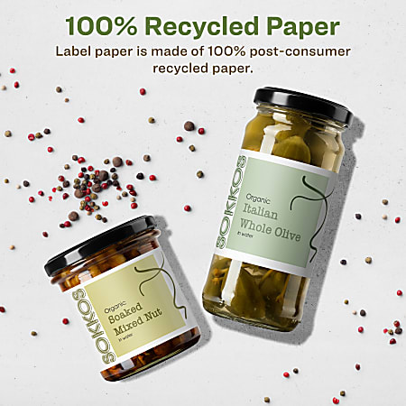 Avery Recycled Paper Labels 94250 EWMP50 Rectangle 3 x 7 White Pack Of ...