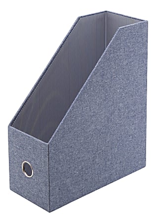 Realspace Chambray Magazine File Blue - ODP Business Solutions