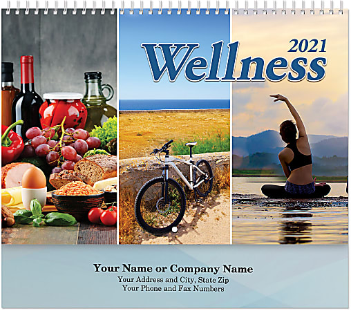 Wellness Wall Calendar Spiral - Office Depot