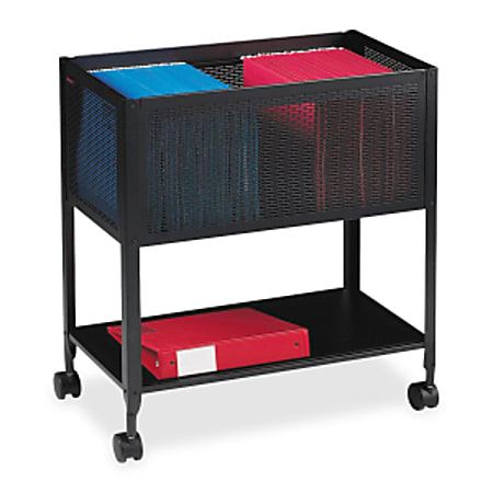 Safco Mobile Mesh Tub File 27 12 H x 13 12 W x 24 14 D Black - Office Depot