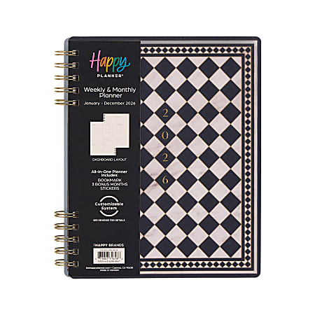 2026 Happy Planner MonthlyWeekly Classic Customizable Twin Loop Planner ...