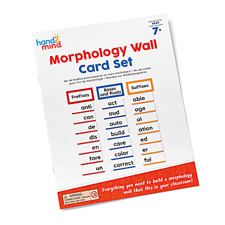 Hand2Mind Morphology Wall Card Set Multicolor Grade 3 5 - Office Depot