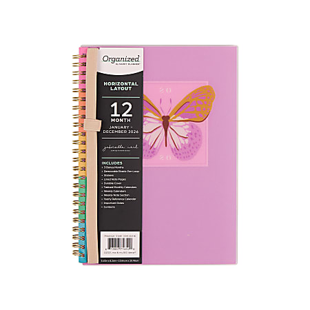 2026 Organized by Happy Planner MonthlyWeekly Small Twin Loop Planner 5 ...