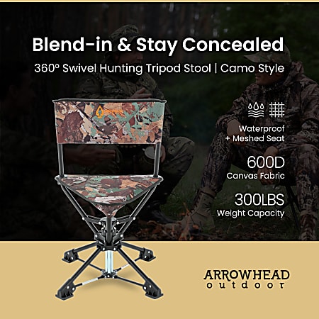 Arrowhead Outdoor 360 Swiveling Compact Canvas Hunting Blind And ...
