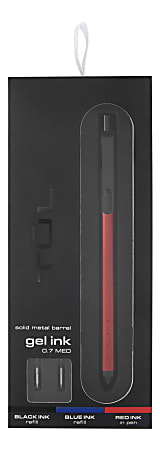 TUL Fine Writing Solid Metal Barrel Retractable Gel Pen With 2 Refills ...