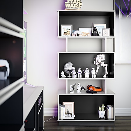 NTense Shadow 62 H 5 Shelf Gaming Storage Unit Bookcase WhiteMatte ...