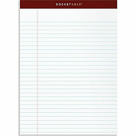 TOPS Docket Gold Premium Writing Pads 8 12 x 11 34 Legal Ruled 50 ...
