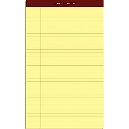 TOPS Docket Gold Premium Writing Pads 8 12 x 14 Legal Ruled 50 Sheets ...