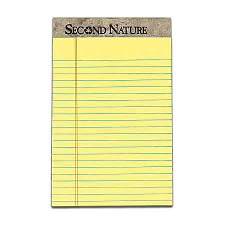 TOPS Second Nature 30percent Recycled Writing Pads 5 x 8 Legal Ruled 50 ...