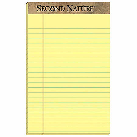 TOPS Second Nature 30percent Recycled Writing Pads 5 x 8 Legal Ruled 50 ...