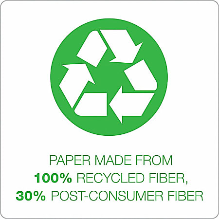 TOPS Second Nature 30percent Recycled Writing Pads 5 x 8 Legal Ruled 50 ...