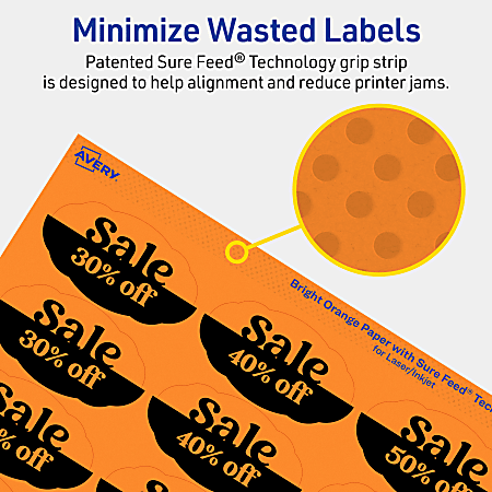 Avery Print To The Edge Labels With Sure Feed Technology And Easy Peel ...