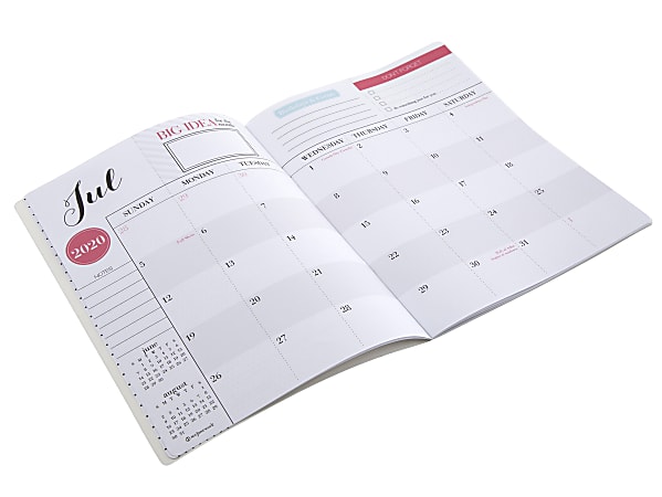 See Jane Work Polka Dot Academic Monthly Planner 8 12 x 11 PinkWhite ...