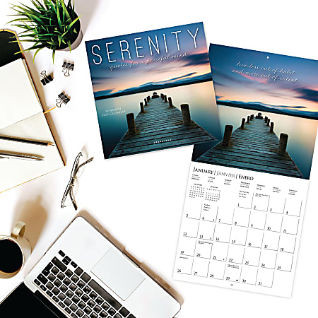 2025 Graphique Inspirational Monthly Mini Calendar 7 x 7 Serenity ...