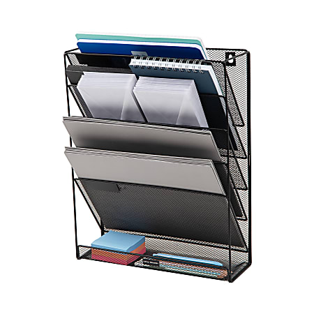 Mind Reader 5 Tier Vertical File Storage Basket 16 H x 4 W x 12 34 D ...