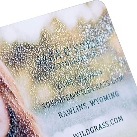 Custom Full Color Raised Print Business Cards Solar White 2 Sided Box ...