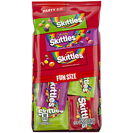 Mars Skittles Original Skittles Wild Berry Skittles Sour Fun Size Chewy ...
