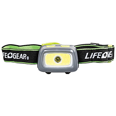 LifeGear 6W LED Non Rechargeable 500 Lumen Spot and Flood COB Headlamp ...