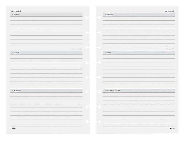 TUL Custom Note Taking System Discbound Notebook Academic WeeklyMonthly ...