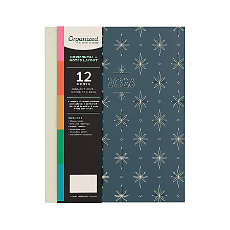 2026 Organized by Happy Planner MonthlyWeekly Classic Book Bound Soft ...