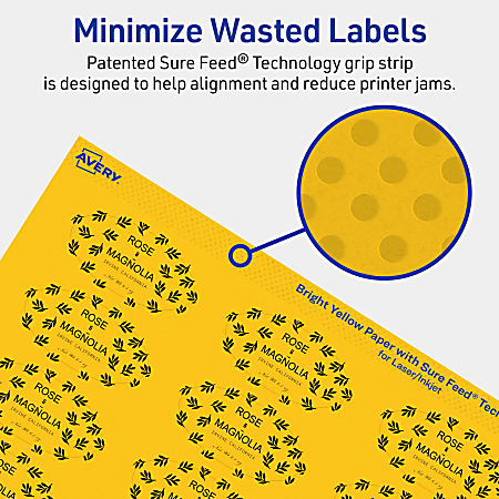 Avery Print To The Edge Labels With Sure Feed Technology And Easy Peel ...
