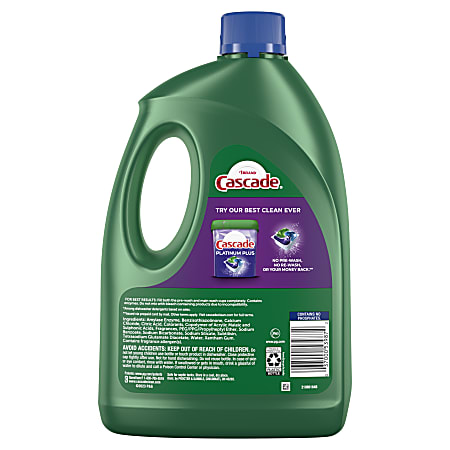 Cascade Complete Gel Dishwasher Detergent 120 Oz Fresh Scent Green ...