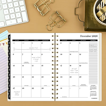 Cambridge Jeannie 2026 Weekly Monthly Planner Small 5 12 x 8 12 ...