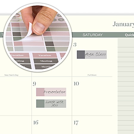 Cambridge Serene 2026 Weekly Monthly Planner Large 8 12 x 11 - Office Depot