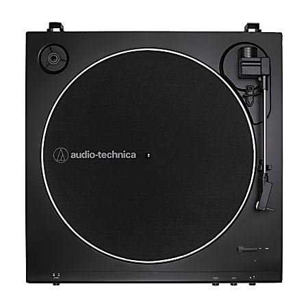 Audio Technica AT LP60X 2 Speed Fully Automatic Belt Drive Stereo Turntable Black - Office Depot