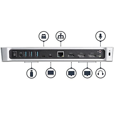 StarTech.com USB C Dock Compatible with WindowsmacOS Supports Triple 4K ...