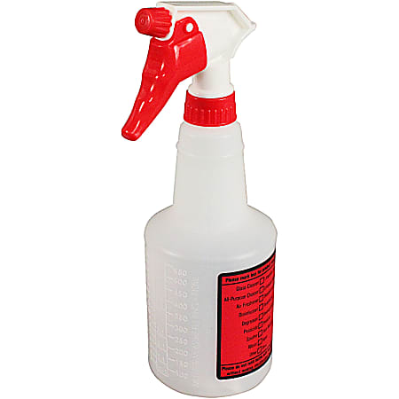 24 Oz. Sprayer Bottles Natural With RedWhite Sprayer Pack Of 3 Sprayers ...