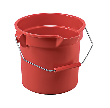 Rubbermaid Brute Utility Pail Round 14 Qt Red - Office Depot