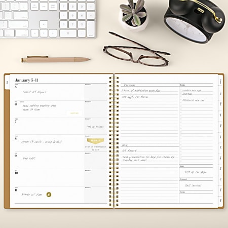 Cambridge WorkStyle Focus 2026 Weekly Monthly Planner Sunbaked Clay ...
