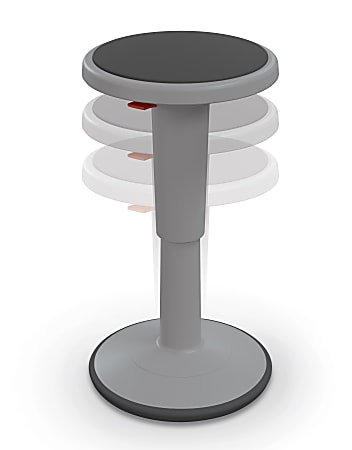 Hierarchy Height Adjustable Grow Stool 18 H Gray - Office Depot