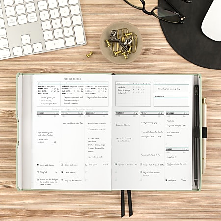 AT A GLANCE FOUNDATION GOAL SETTING Undated Weekly Monthly Planner Bio ...
