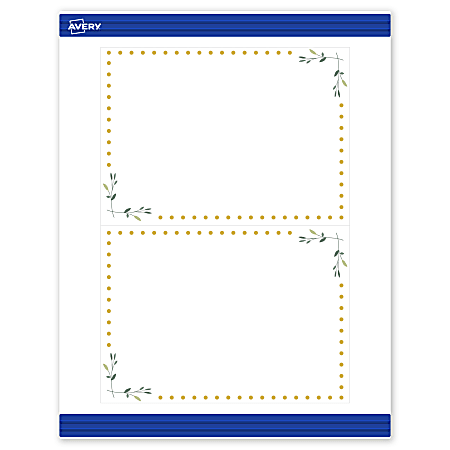 Avery Printable Invitation Cards With Sure Feed Technology 5 x 7 Matte ...