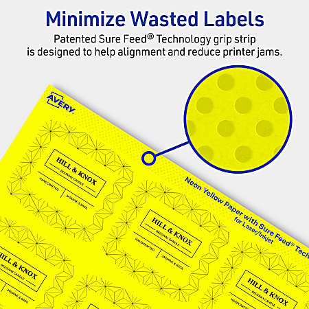 Avery Print To The Edge Labels With Sure Feed Technology 94124 NYP10 ...