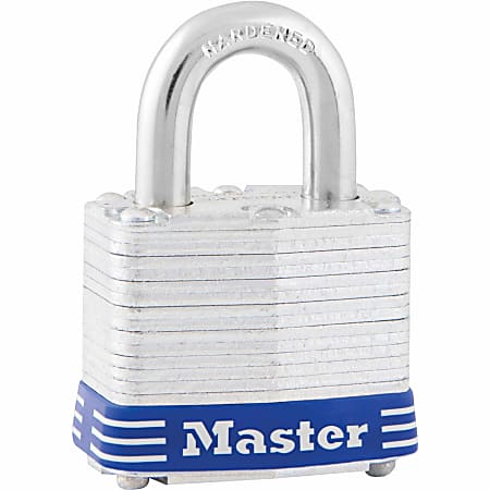 Master Lock Laminated Padlock Steel Silver - Office Depot
